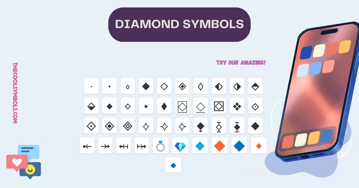 Diamond Symbols 💎 | Copy & Paste Elegant Icons